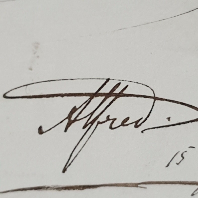 Rare 1867 King Edward VII Queen Alexandra Prince Alfred Signed Royalty ...