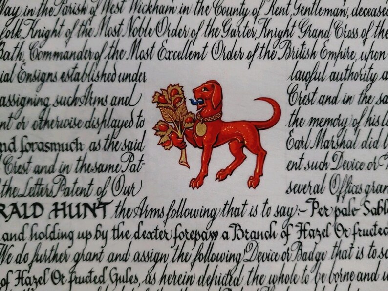 Queen Elizabeth II Royal Despatch Box Grant of Arms Royalty Document ...