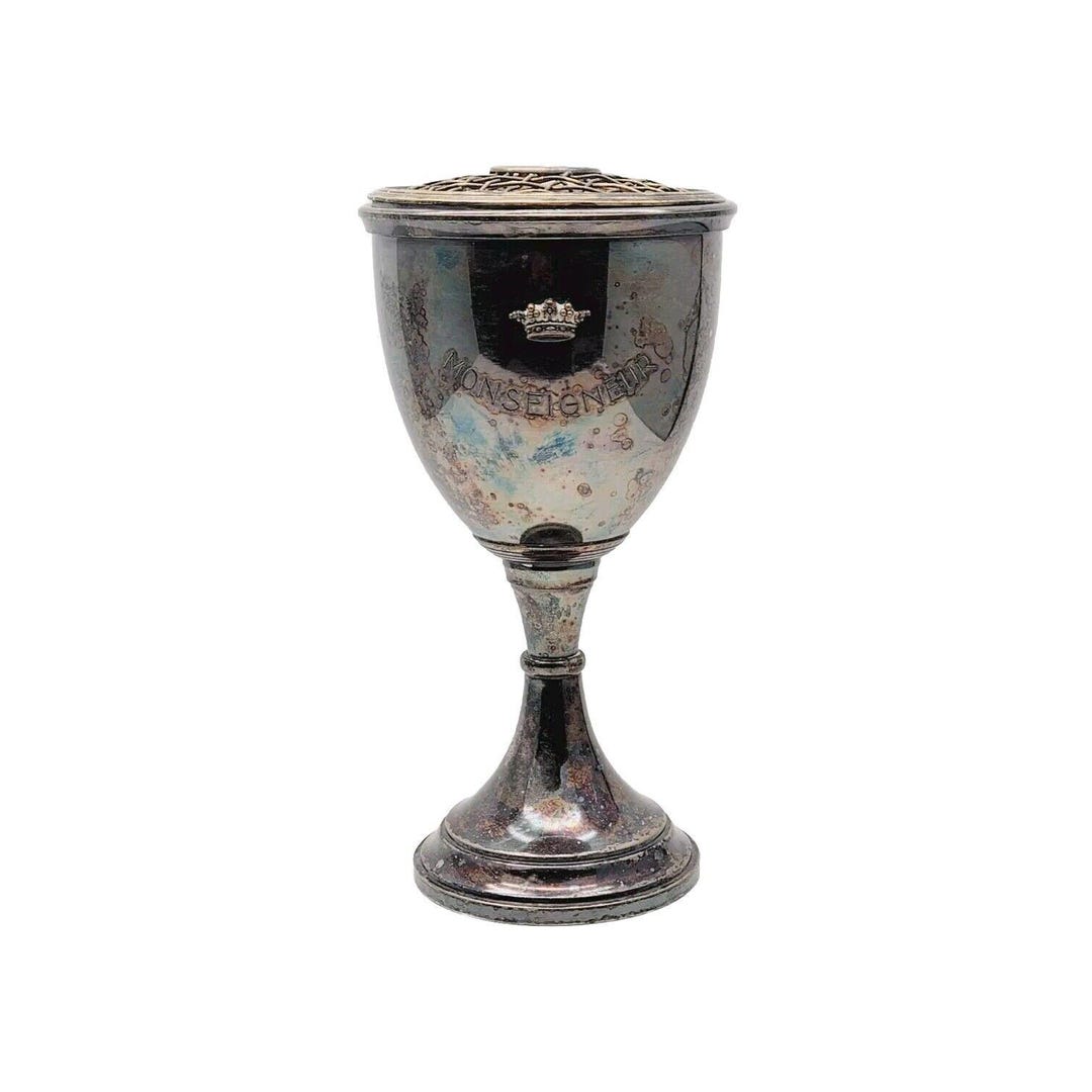 Antique Royal French Duke Silver Goblet Monsignor Ducal Crown Coat Arms ...