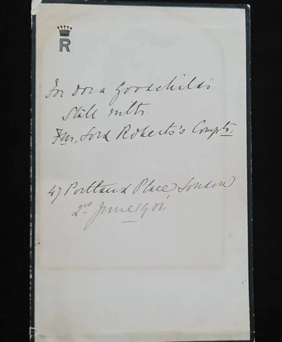 1901 Field Marshal Lord Earl Roberts Signed Royal Document British ...