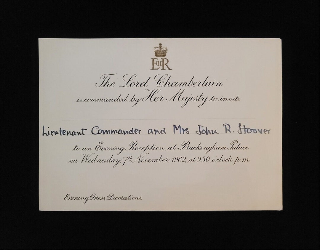 Queen Elizabeth II Invitation Royal Buckingham Palace British Royalty ...