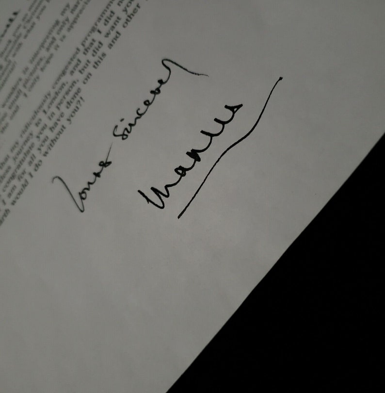 King Charles Signed Letter Royal Document 1993 Christmas Card British ...