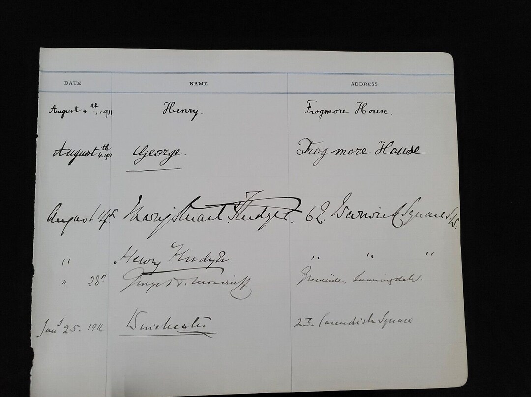 Queen Mary King George V Signed Royal Document Autograph Royalty Prince ...