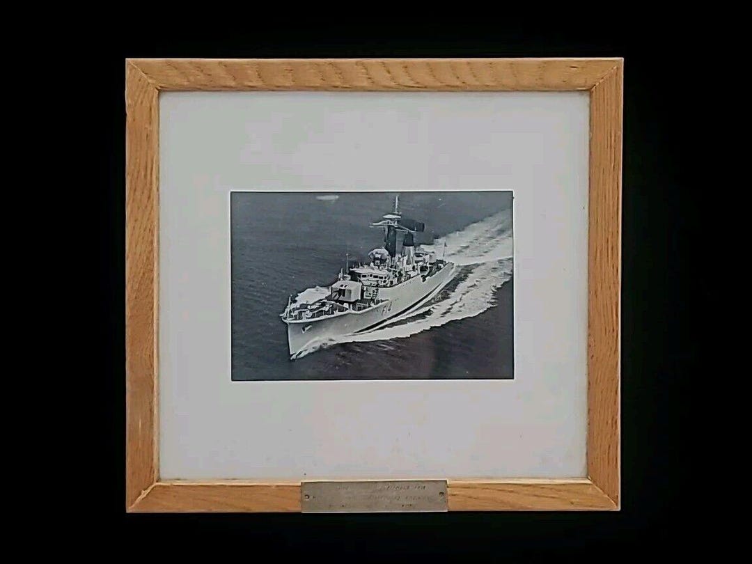 British Royal Navy Battleship HMS LEOPARD Frigate War Ship Original ...