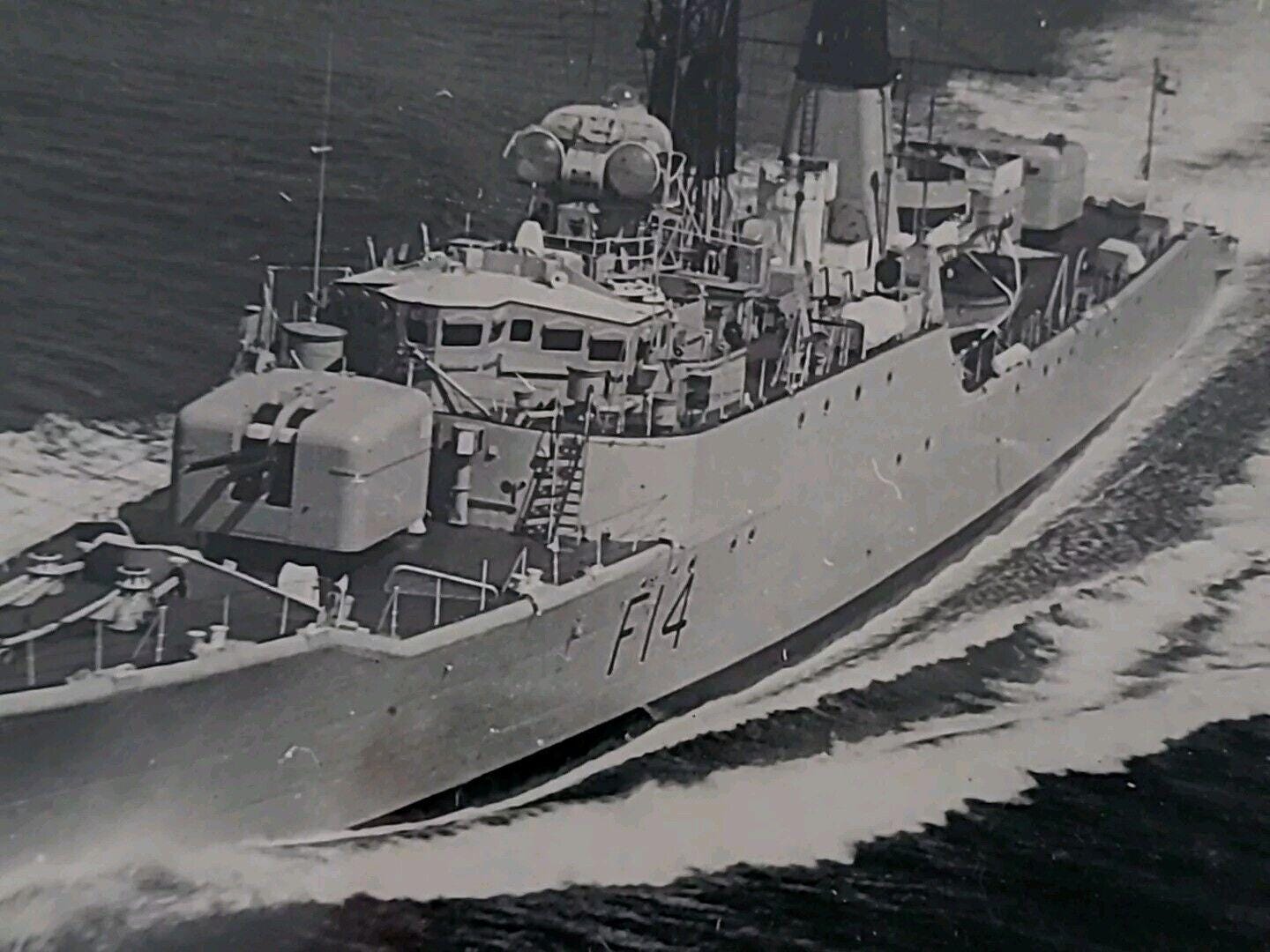 British Royal Navy Battleship HMS LEOPARD Frigate War Ship Original ...