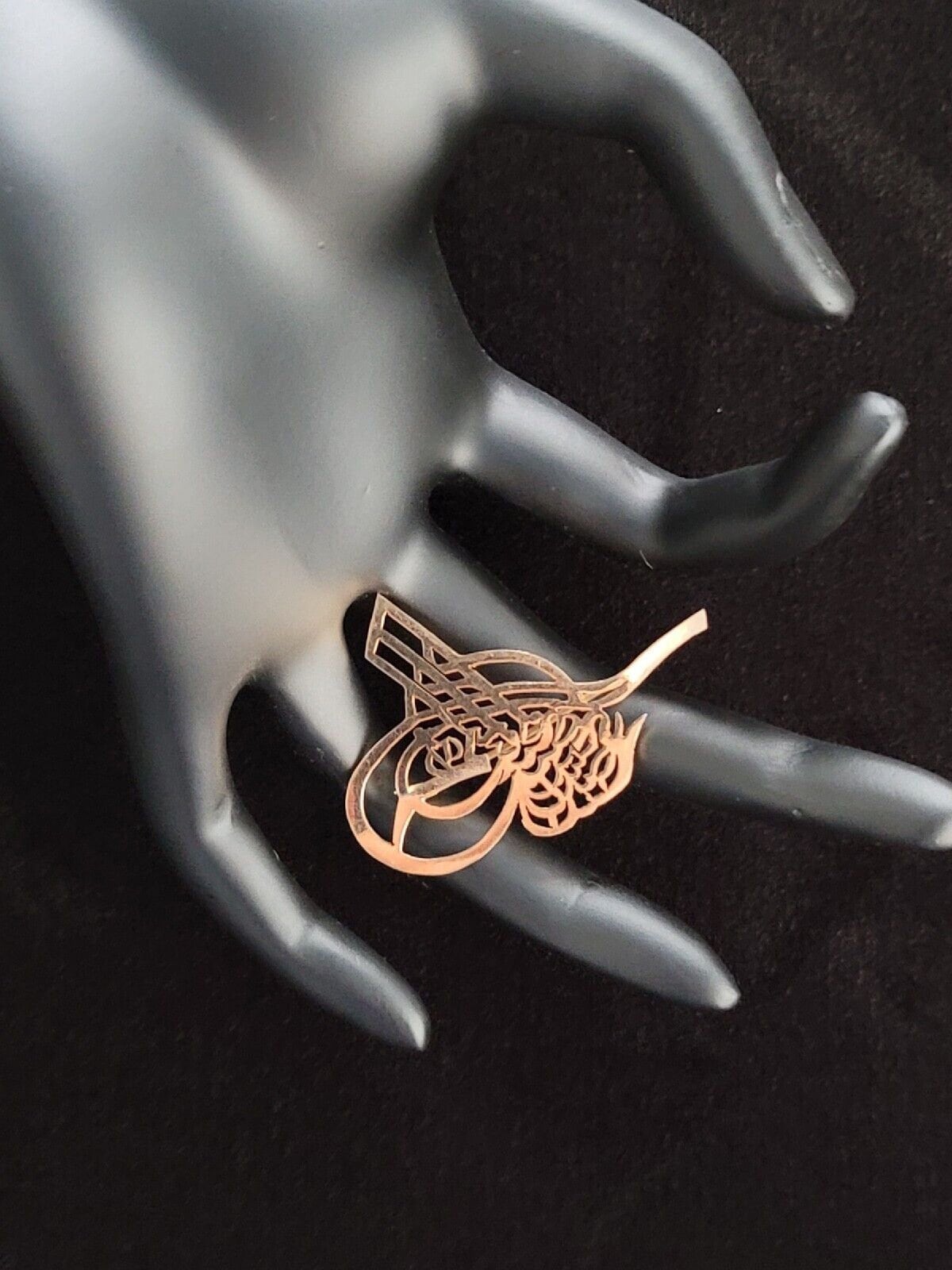 Antique 14K Gold Royal Ottoman Empire Tughra Turkish Artwork Royalty ...