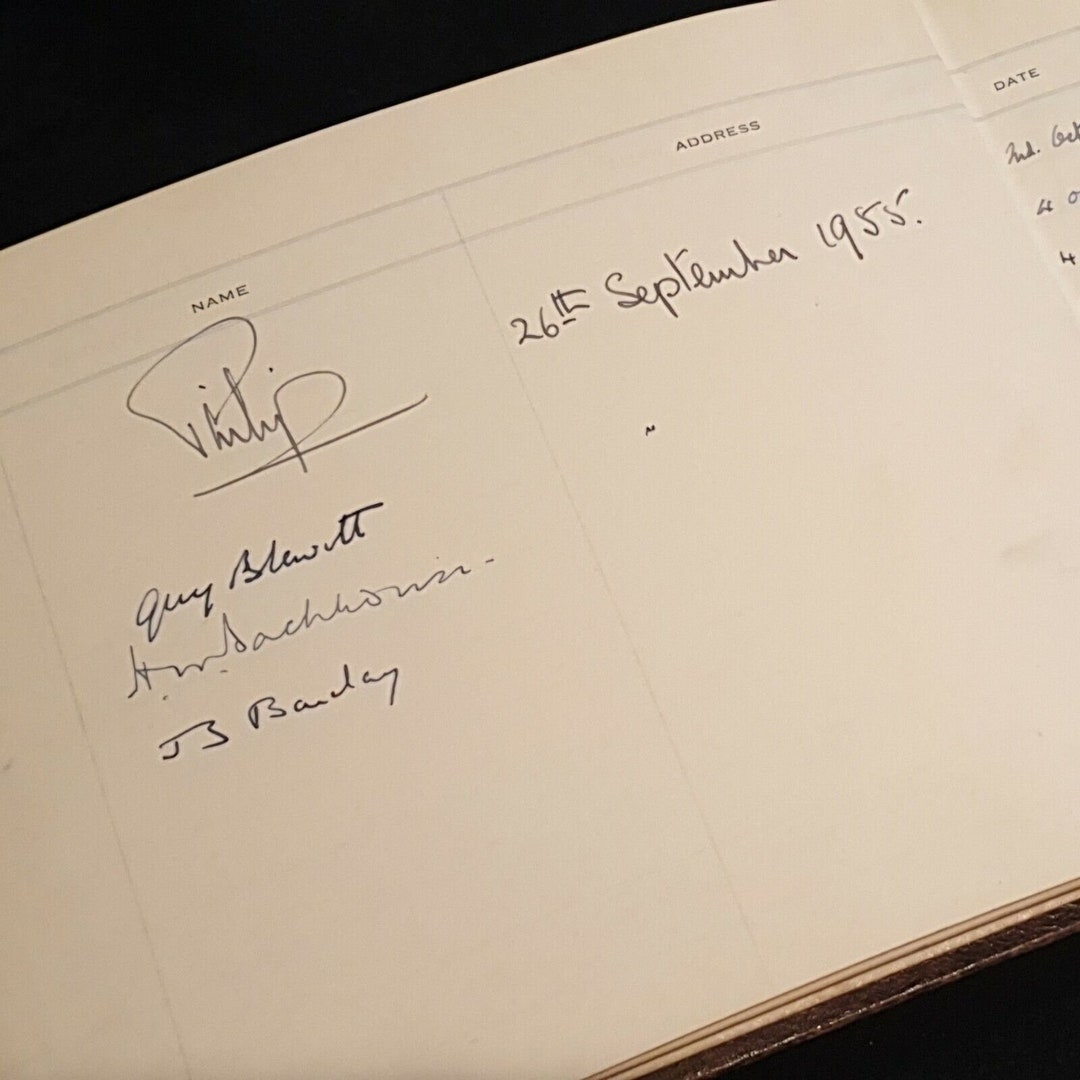 1955 Royalty Prince Philip Signed Duke Edinburgh Royal Autograph ...