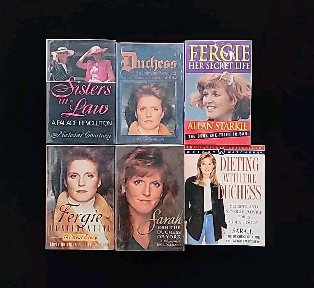 6 Books Sarah Ferguson Duchess of York British Royalty Fergie Prince ...