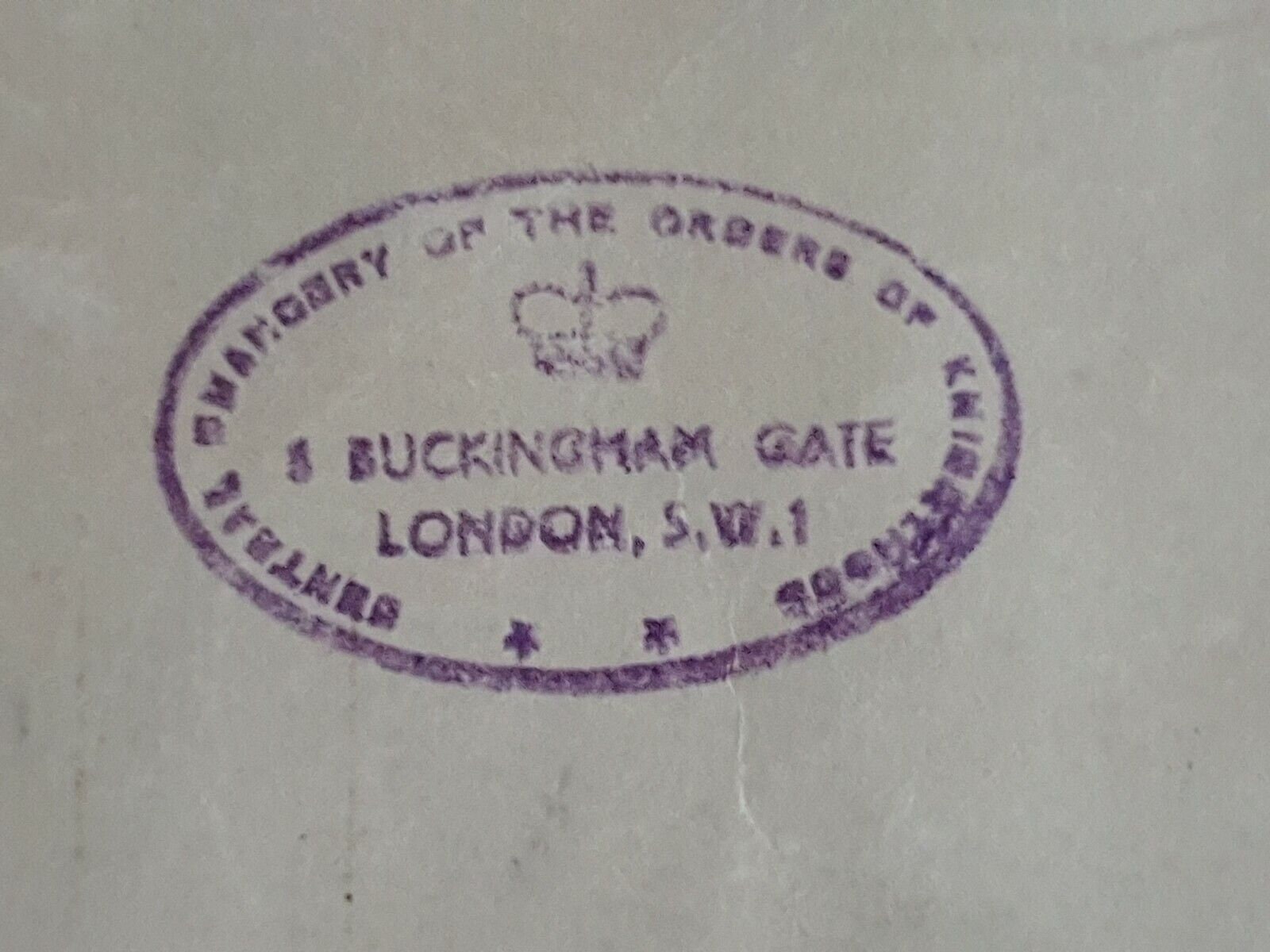 Royal Elizabeth II R MBE OBE Certificate Document Envelope Order ...