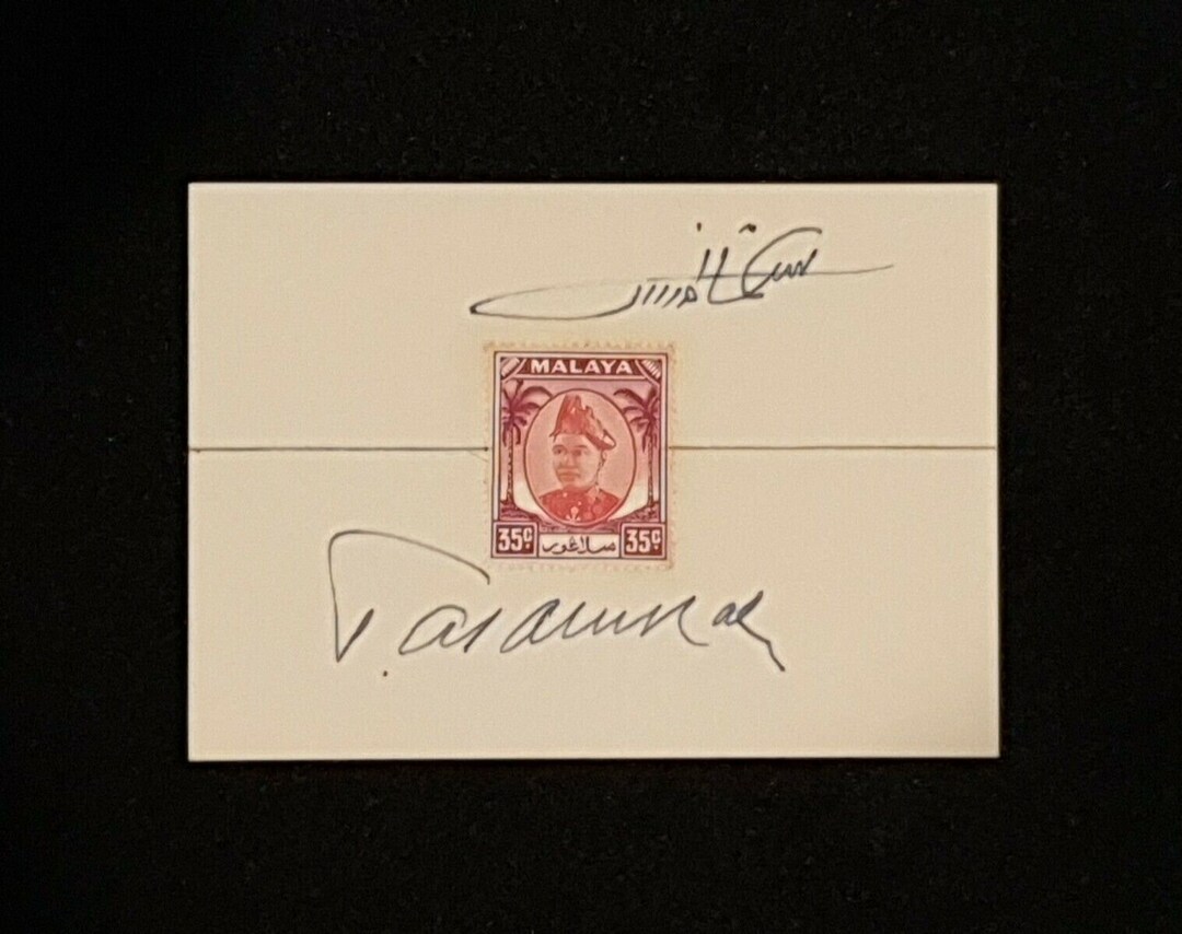 Rare Sultan Selangor King Malaysia Signed Royal Document Autograph ...