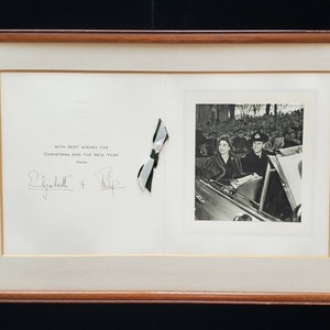 1951 Queen Elizabeth II Signed Autograph Royal Christmas Card British ...