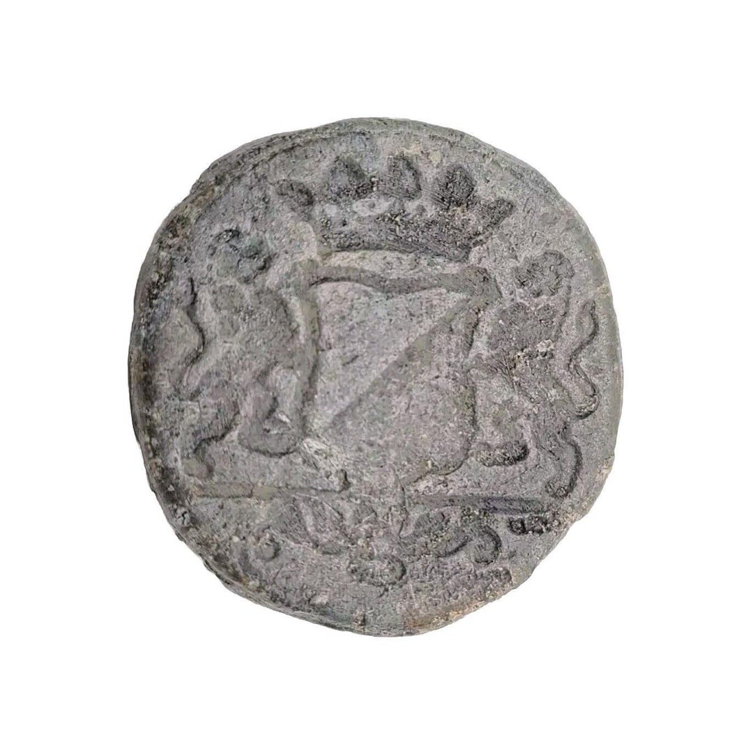 17th Century Royal Lead Revenue Stamp Seal Impression Coat of Arms ...