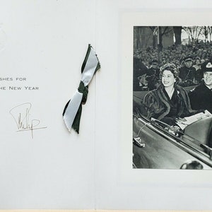 1951 Queen Elizabeth II Signed Autograph Royal Christmas Card British ...