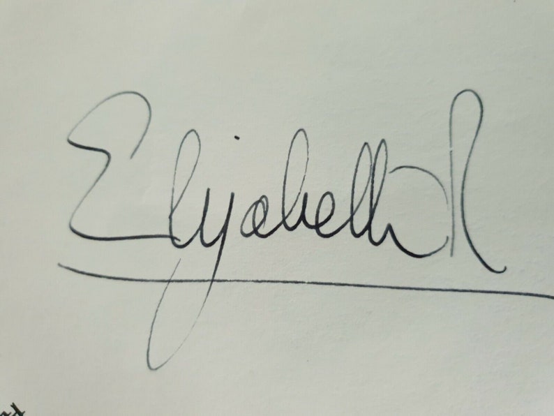 1978 Queen Elizabeth II Autograph Hand Signed Royal Document Letter ...