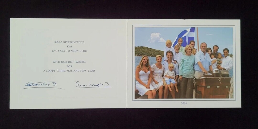 2006 Greek King Constantine Queen Anne-marie Signed Royal Christmas ...