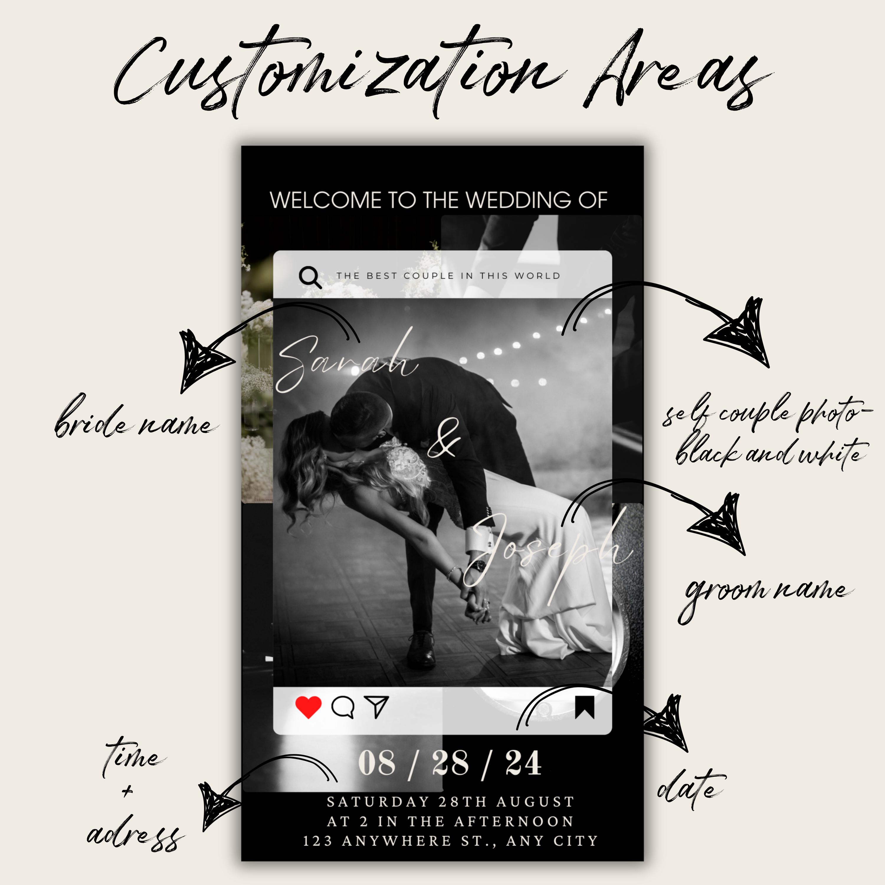 Custom Sparkle Animated Digital Invitation, Electronic Online Animated ...