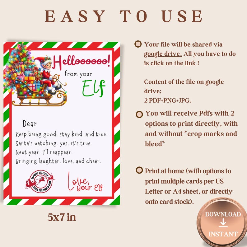 Printable Elf Welcome Back Letter, Elf on the Shelf Notes, Letter ...