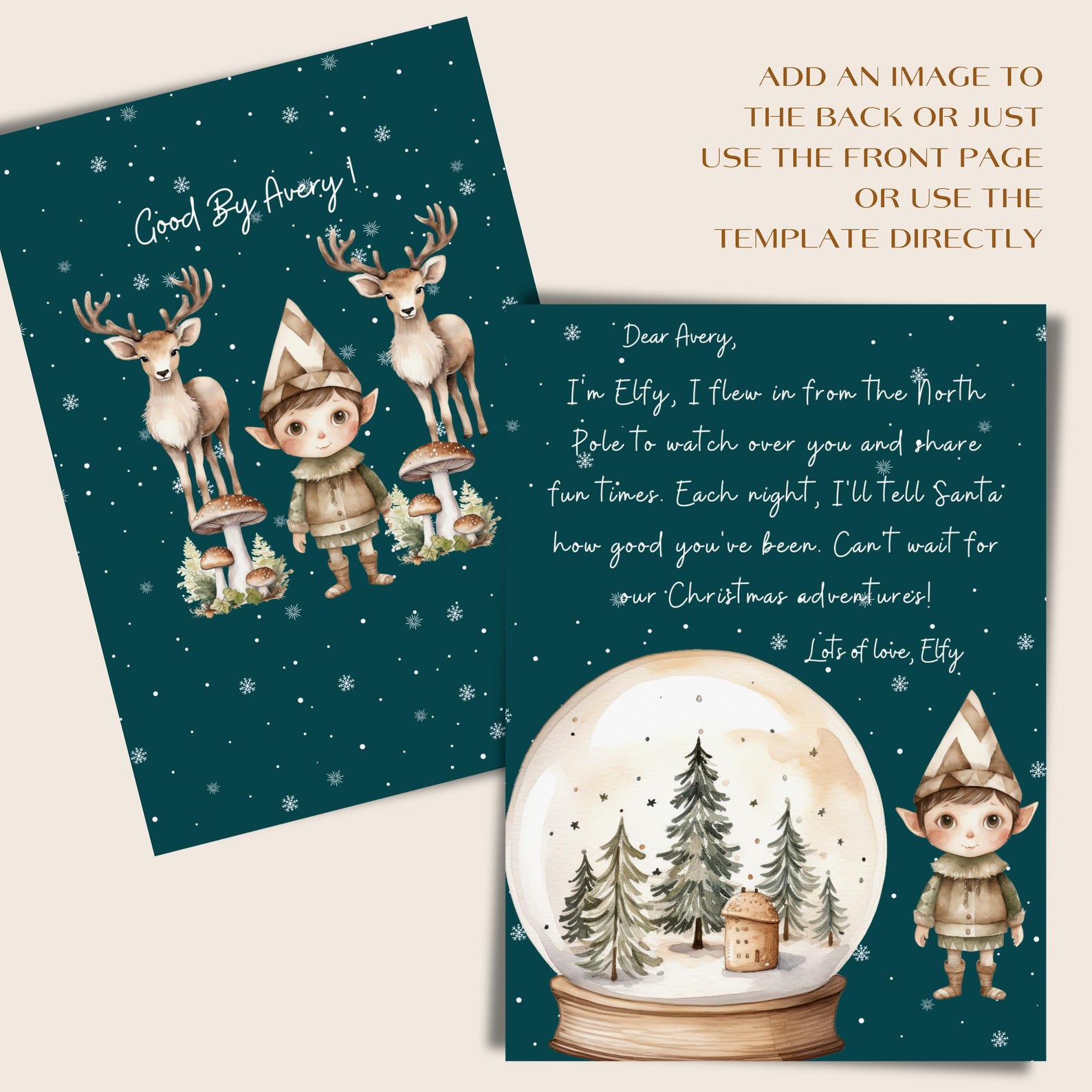 Editable Christmas Tradions Elf Returns Letter TEMPLATE, Welcome Back ...