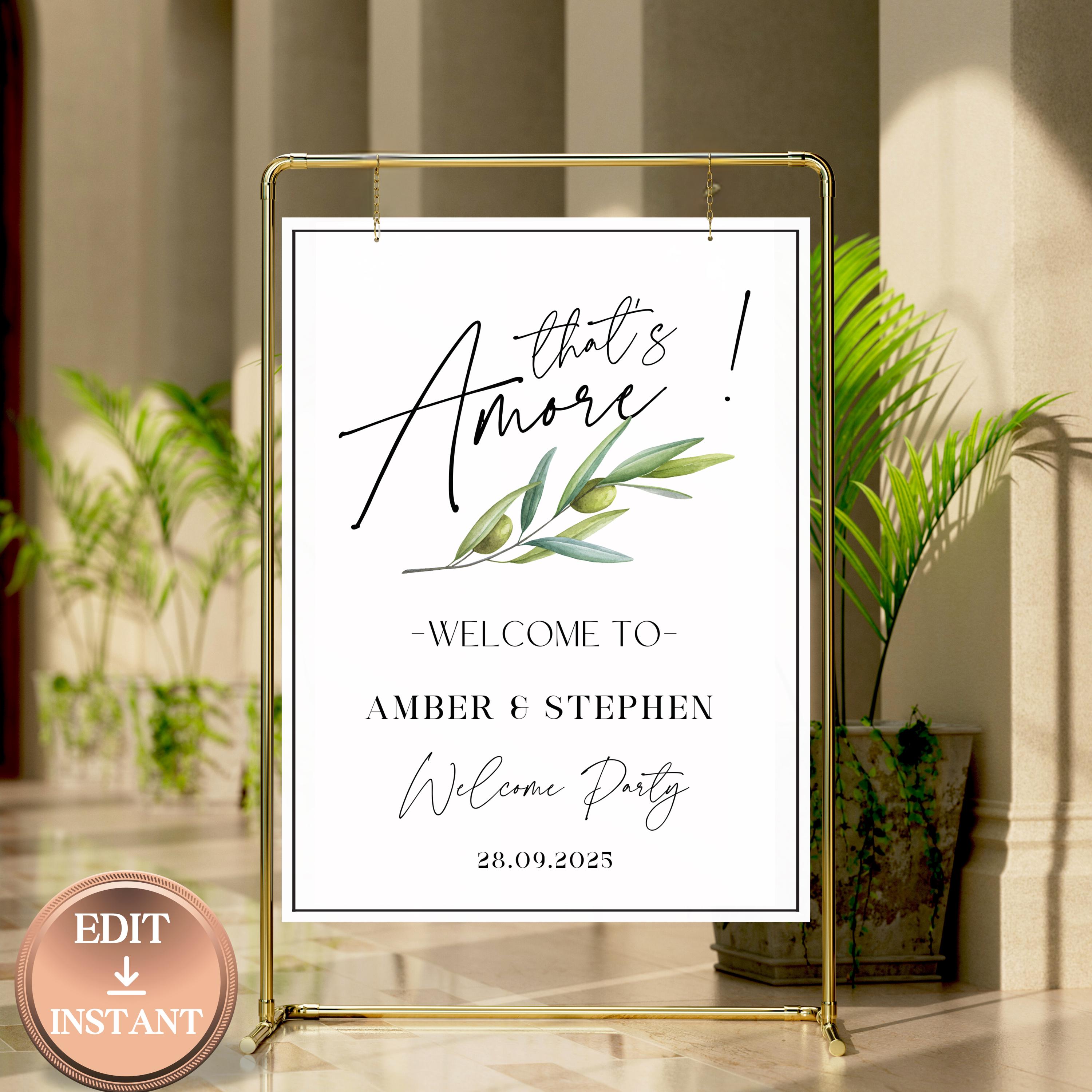 Custom Minimal I Simple I Modern Black and White Welcome Sign TEMPLATE ...