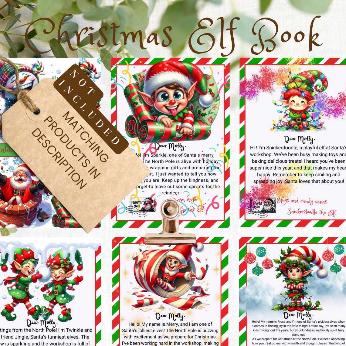 Editable Christmas Elf I'm Back Letter TEMPLATE, Custom Elf on the ...