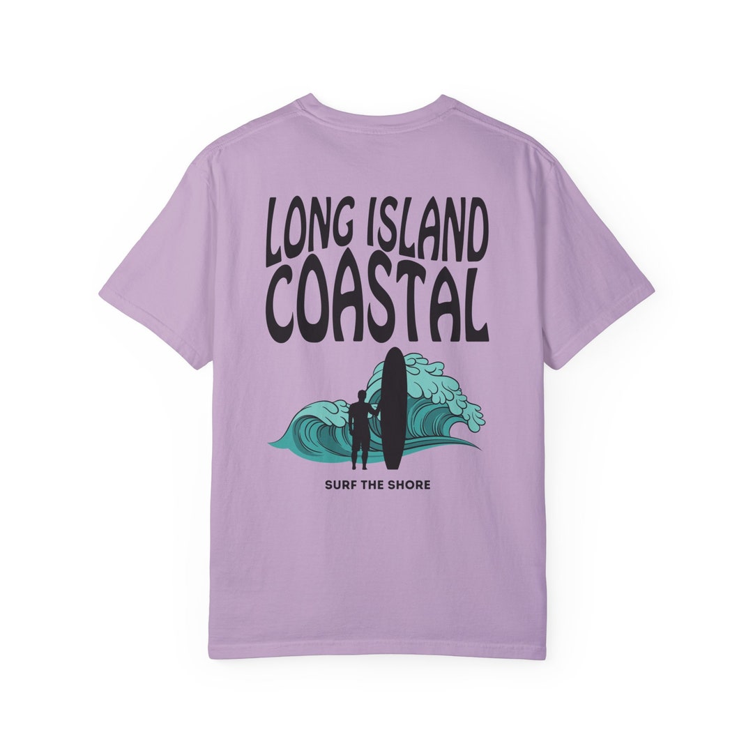 Black LI Coastal Design Unisex Garment-dyed T-shirt - Etsy