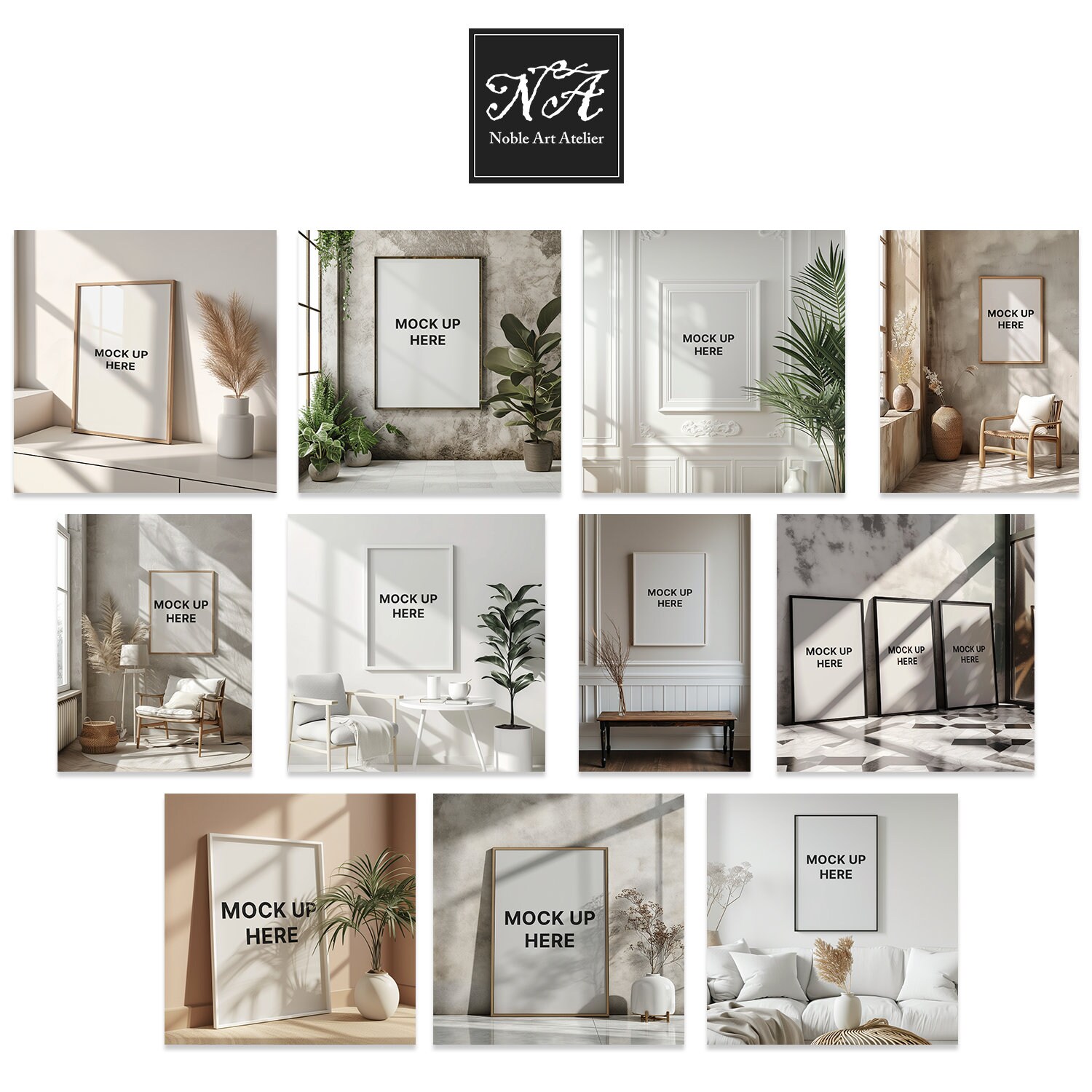 Frames Mockup Bundle Set, Frame Mockup Bundle, 24x PSD Wall Mockup ...