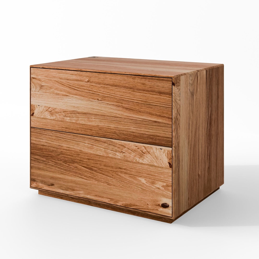 Cube Bedside Table. Oak Nightstand - Etsy