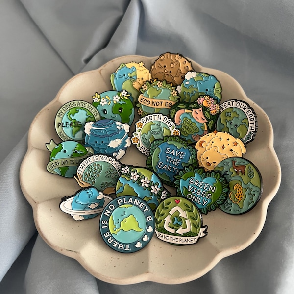 Earth Pins - Etsy