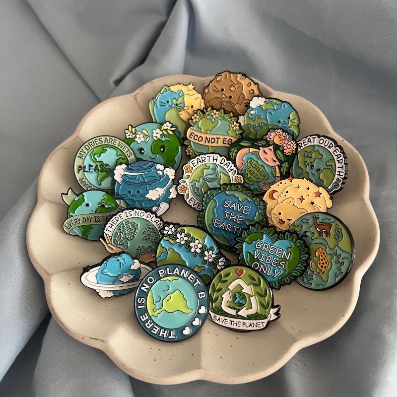 Earth Pins - Etsy