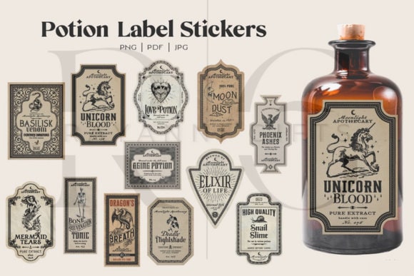 Halloween Potion Labels Potion Label Bundle Cricut Maker Silhouette ...