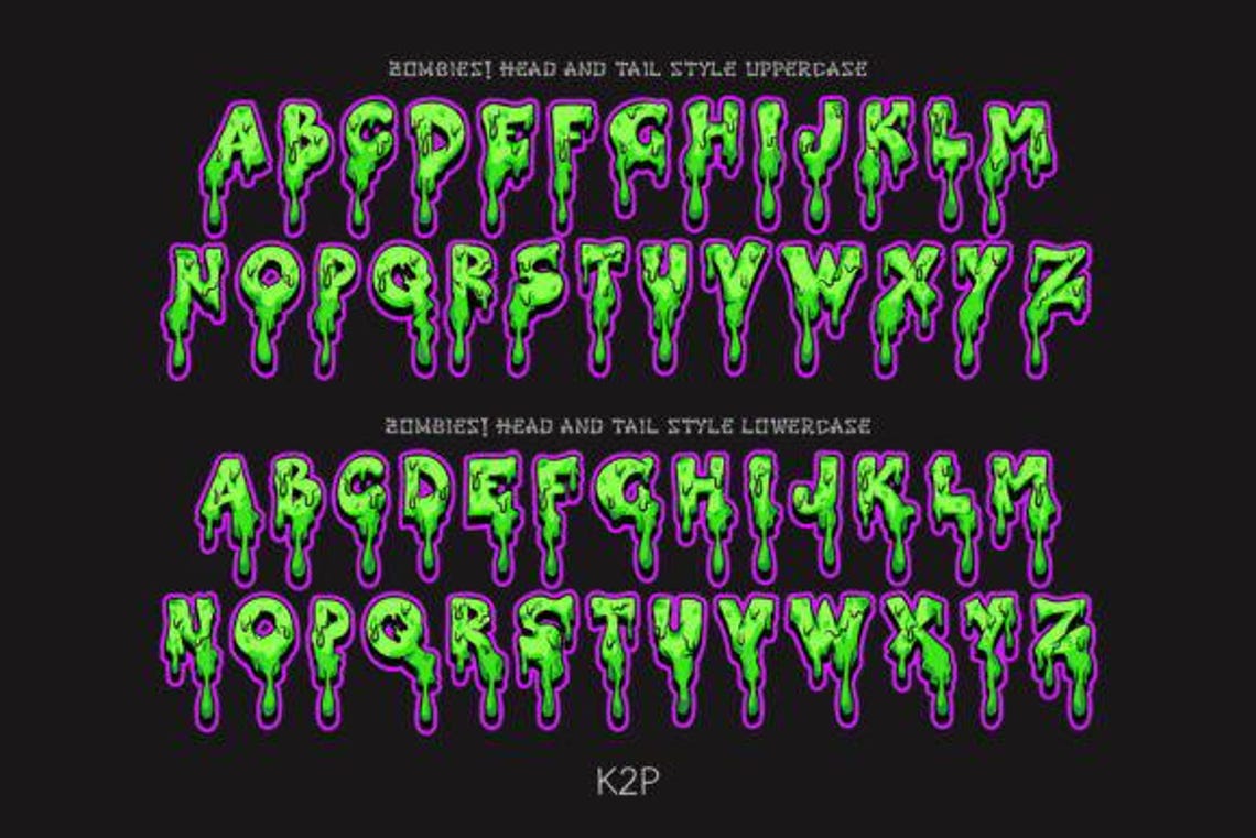 ZOMBIES Font Halloween Font Spooky Font Digitaldownload Textdownload ...