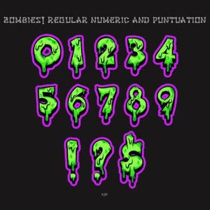 ZOMBIES Font Halloween Font Spooky Font Digitaldownload Textdownload ...