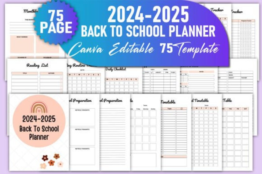 Back to School 2024-2025 Planner Best Back to School Planner Digital ...