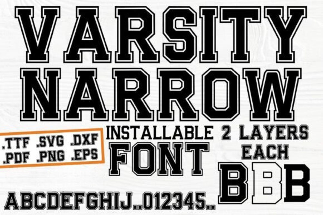 Varsity N. Font Varsity Inspired Font Digital Cut File Cricut Maker ...
