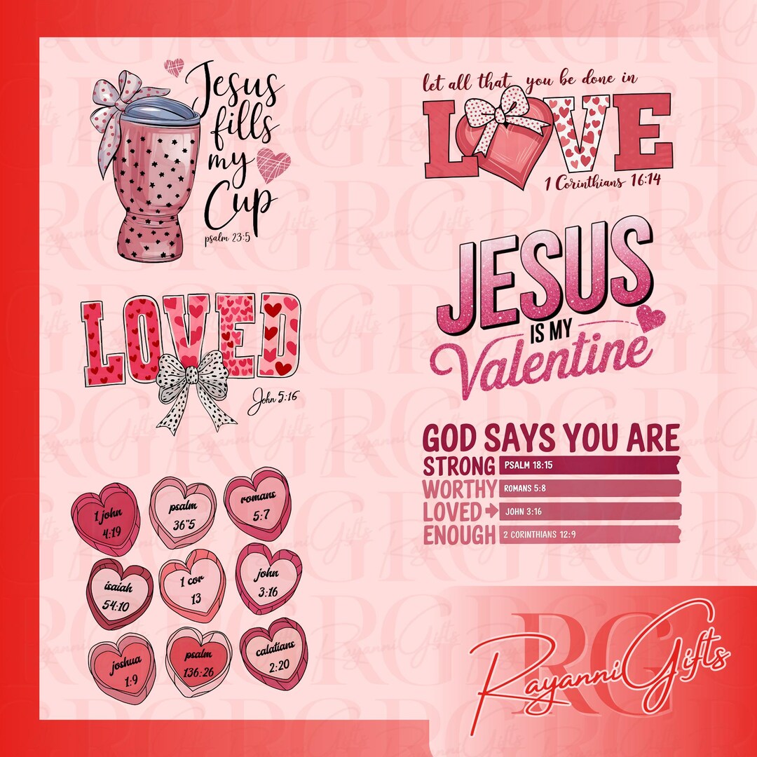 Christian Valentine Sublimation Bundle Valentine's Day Bundle ...