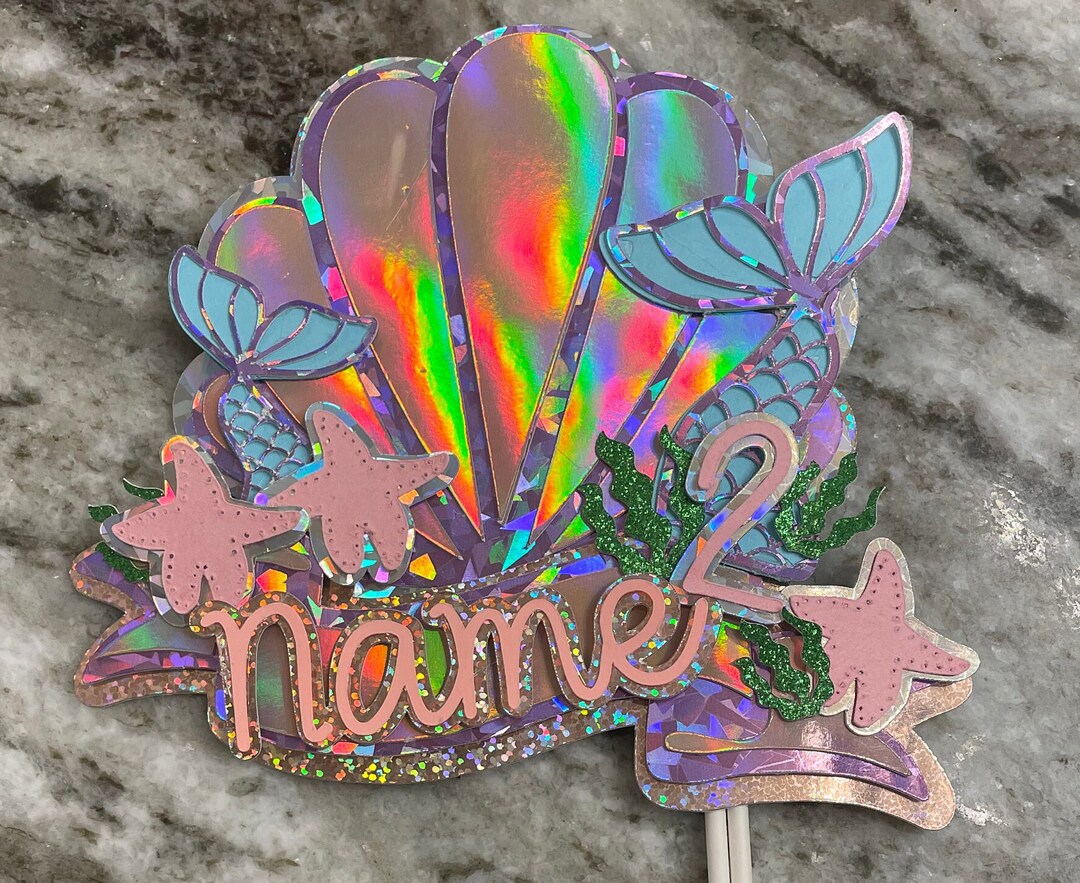 Mermaid Cake Topper/under the Sea Cake Topper/shell Cake Topper - Etsy