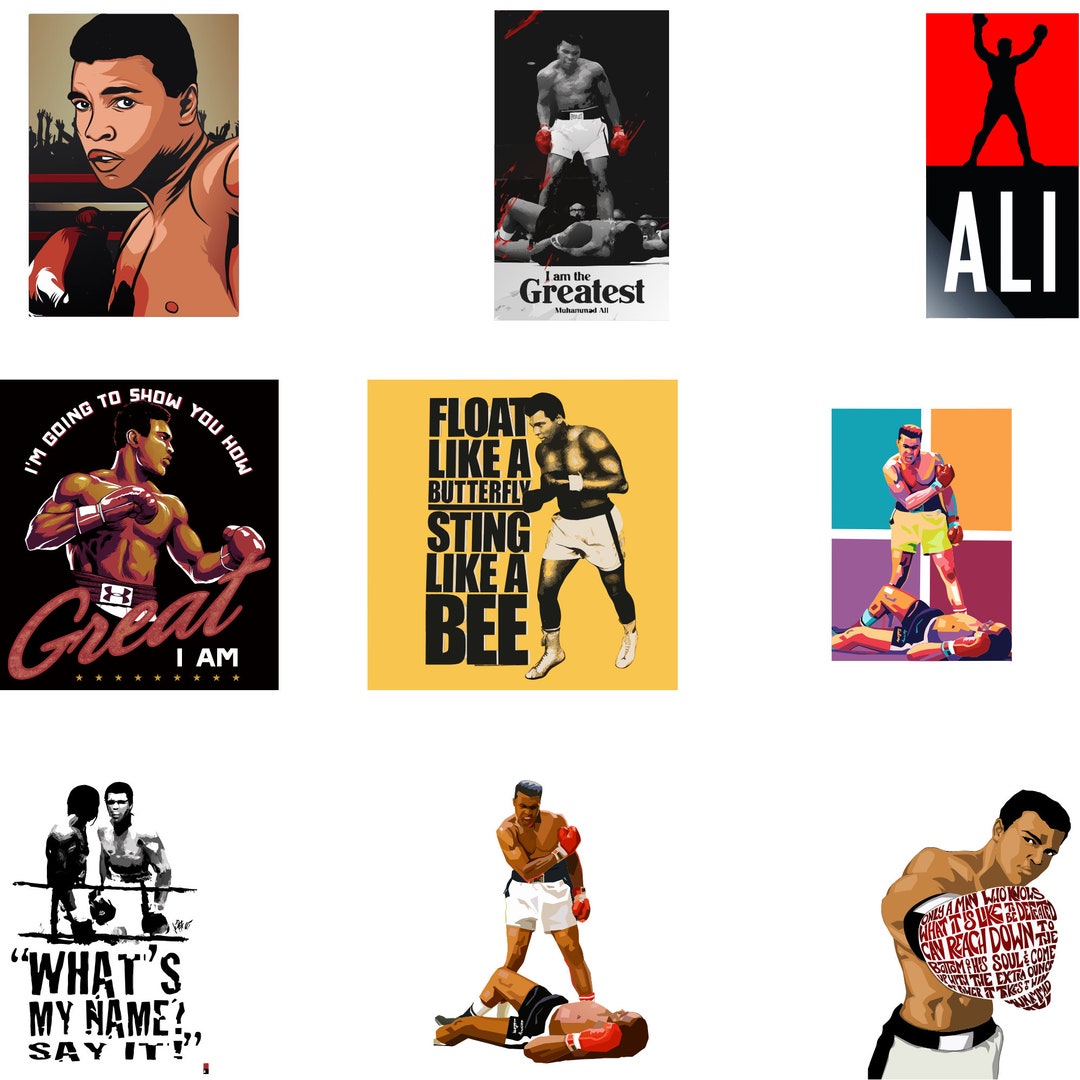 Muhammad Ali SVG PNG Bundle | Muhammad Ali Cliparts | Muhammad Ali Art ...