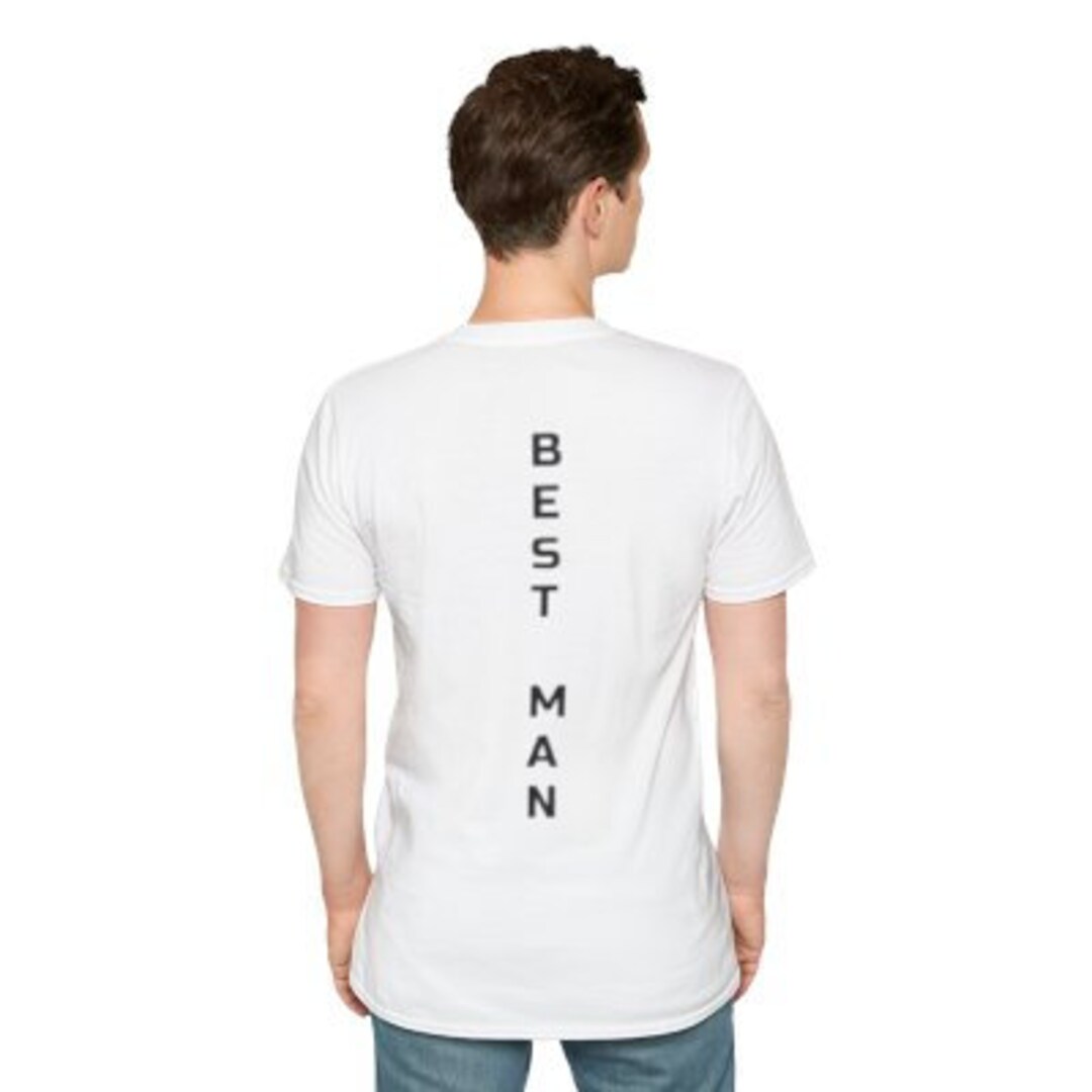 Best Man T-shirt, Chest Text, Back Text, Groomsman, Stag Do, Bachelor ...