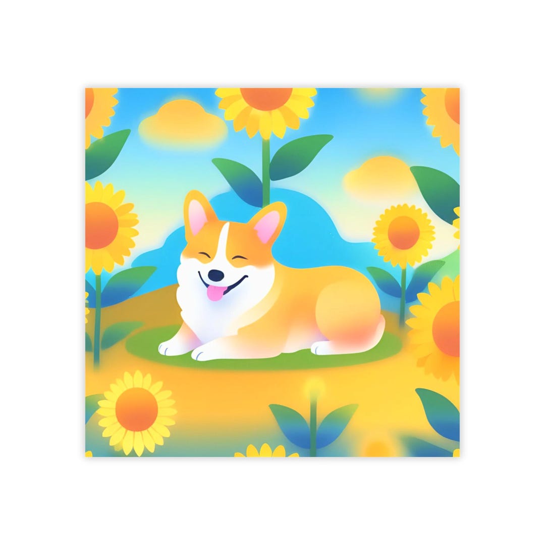 Bright Sunny Sunflower Corgi Post-it® Note Pads - Etsy