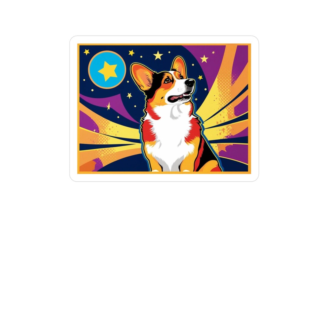 Cosmic Corgi Kiss-cut Vinyl Decals - Etsy