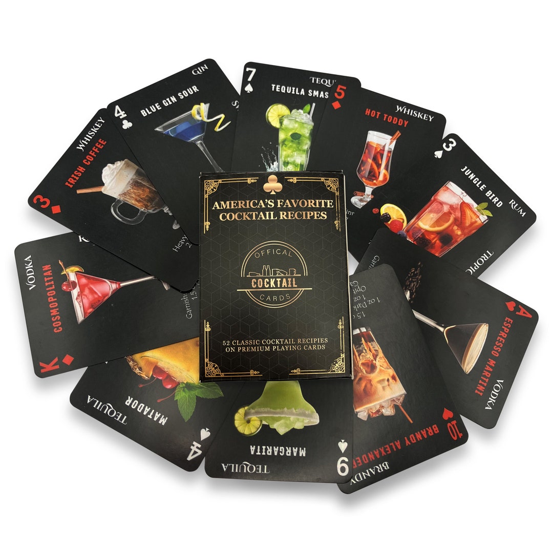 Cocktail Playing Cards Luxury Playing Cards Drinking Card Deck Alcohol ...