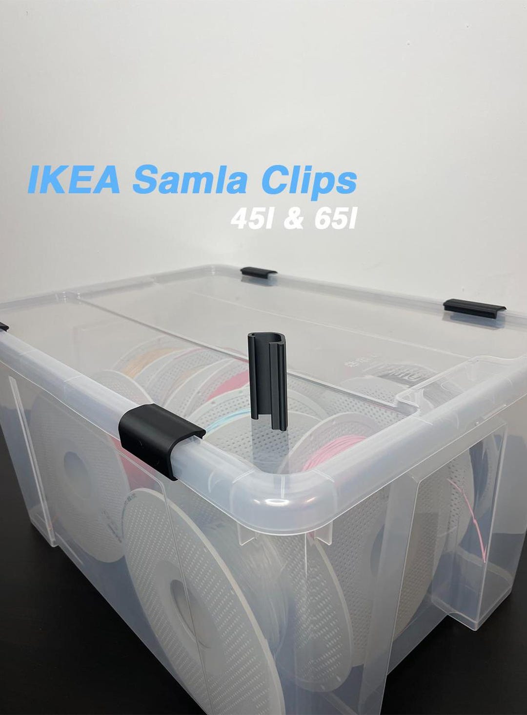 Samla Clips LONG 20 Pcs. for 45 & 65 Liter Boxes in 10 Colors Organizer ...