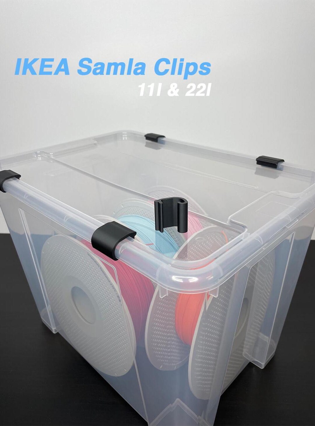 Clips Suitable for IKEA Samla Boxes 20 Pieces for 11 & 22 Liter Boxes ...