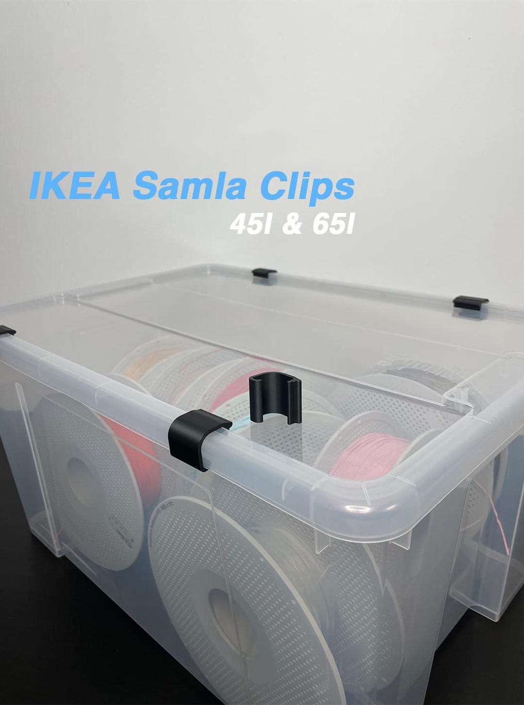 Clips Suitable for IKEA Samla Boxes 20 Pieces for 45 & 65 Liter Boxes ...