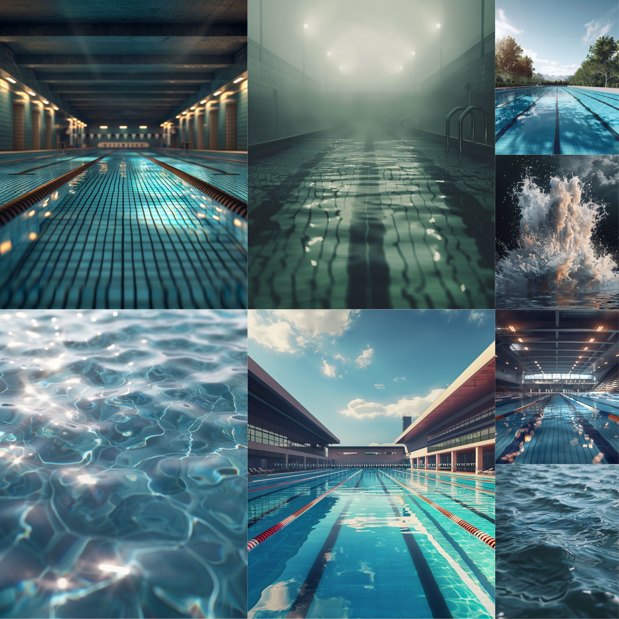 Swimming Photoshop Backdrop | Digital Background for Swimmers | Social ...