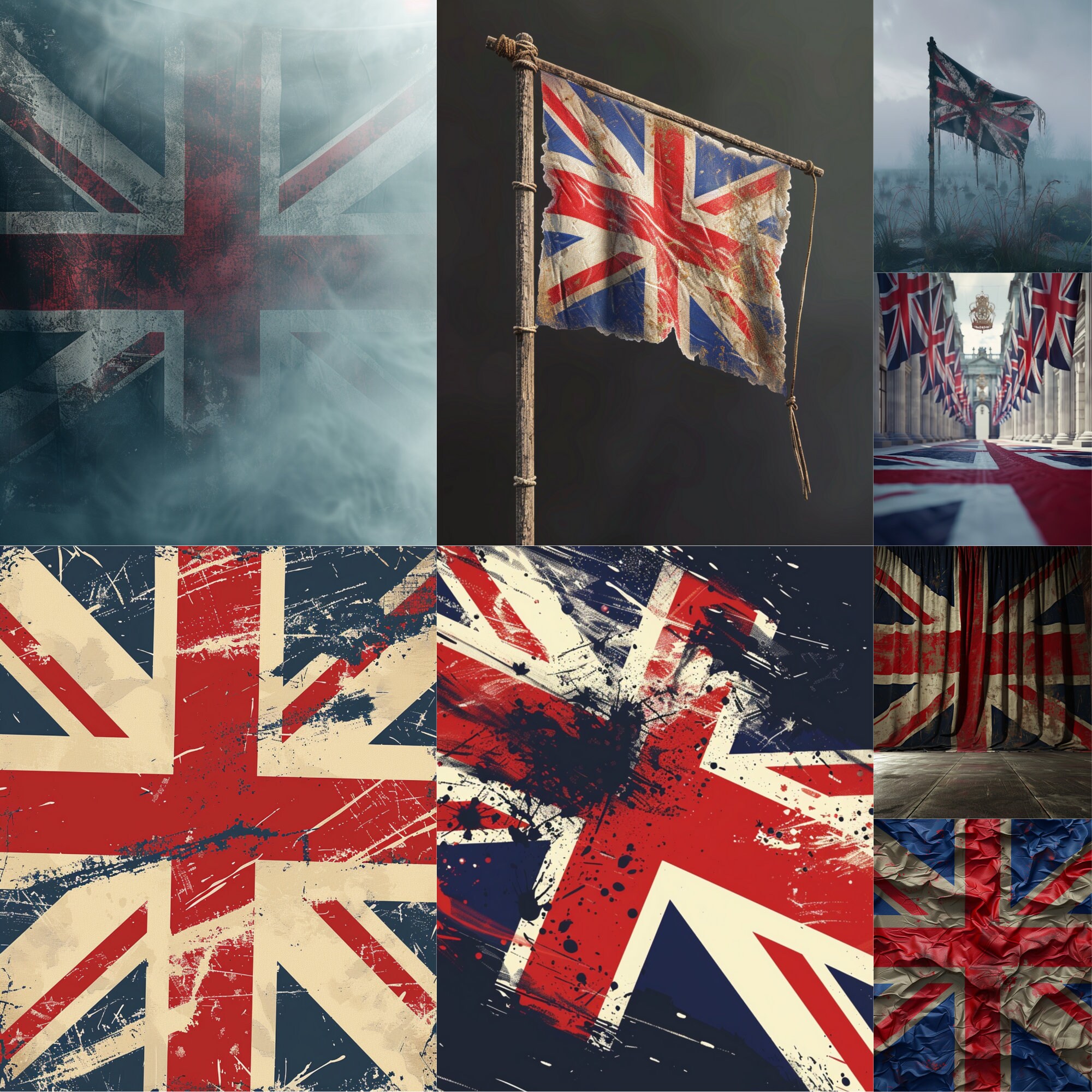 United Kingdom Flag Backdrop | Digital Background for British People ...