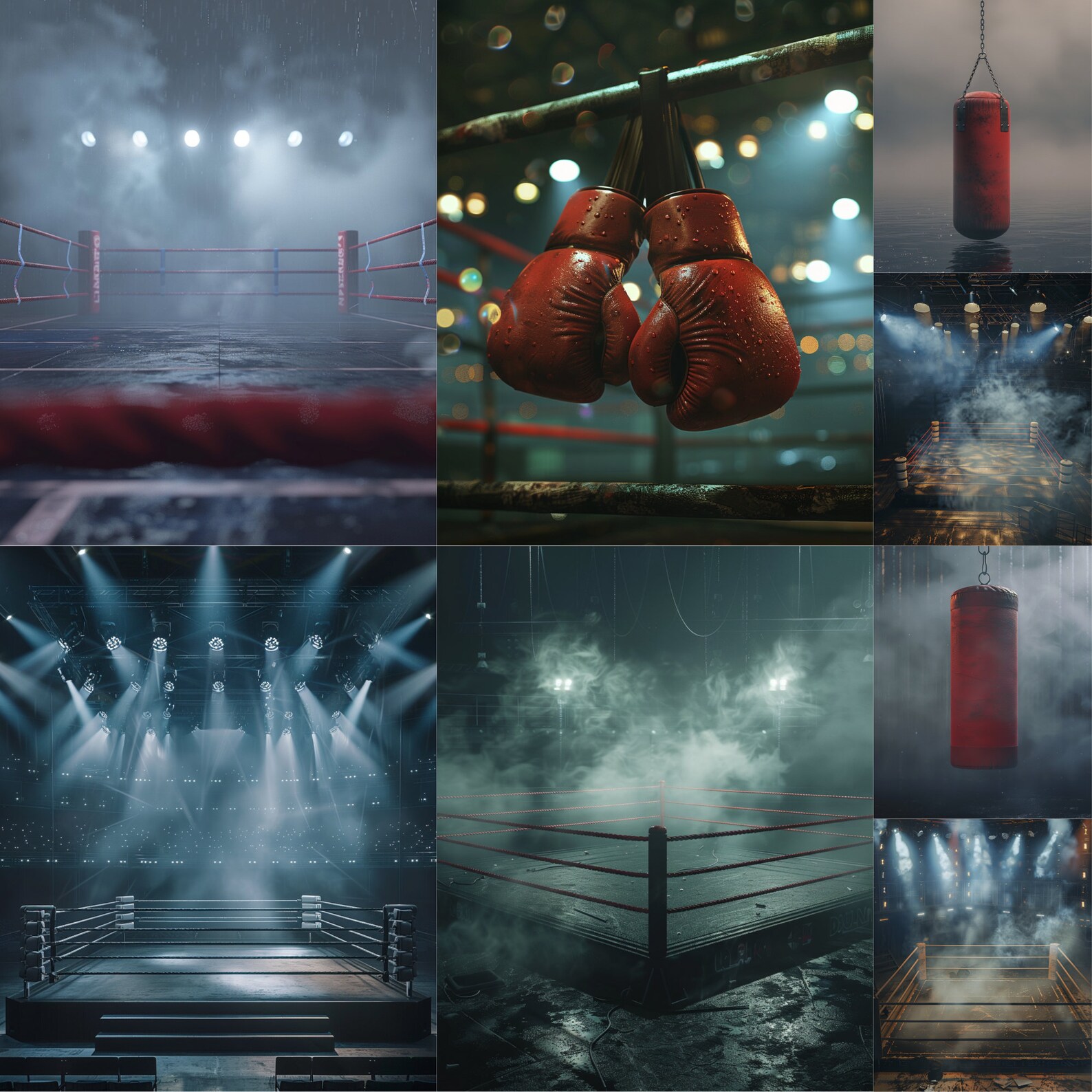 Boxing Photoshop Backdrop | Digital Background for Boxers | Social ...