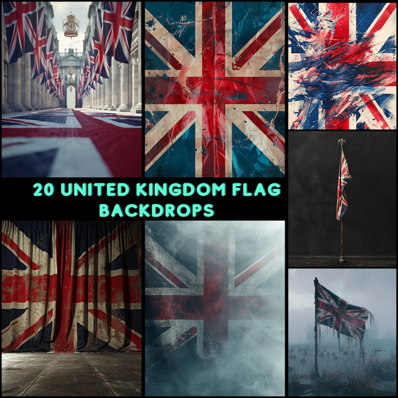 United Kingdom Flag Backdrop | Digital Background for British People ...