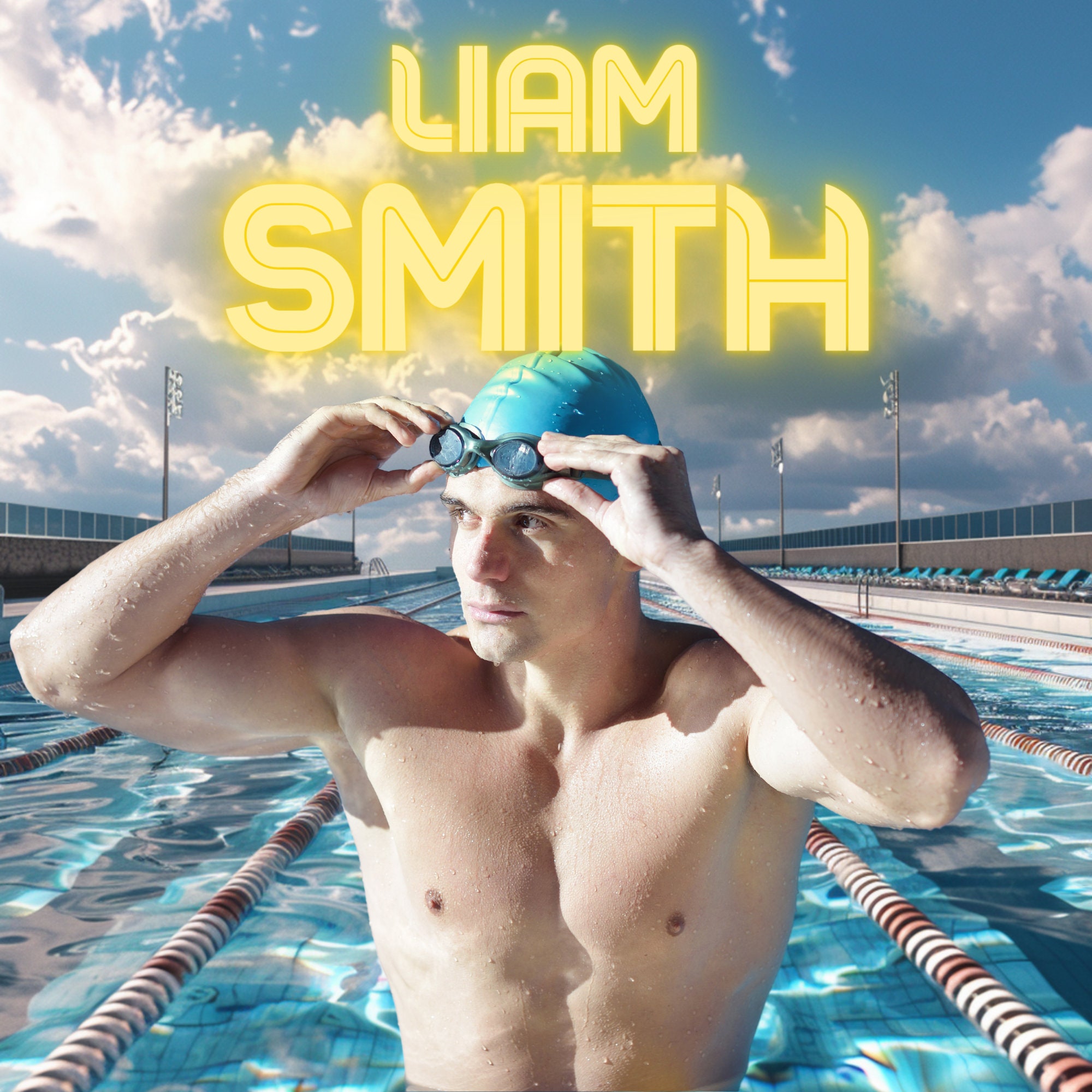 Swimming Photoshop Backdrop | Digital Background for Swimmers | Social ...