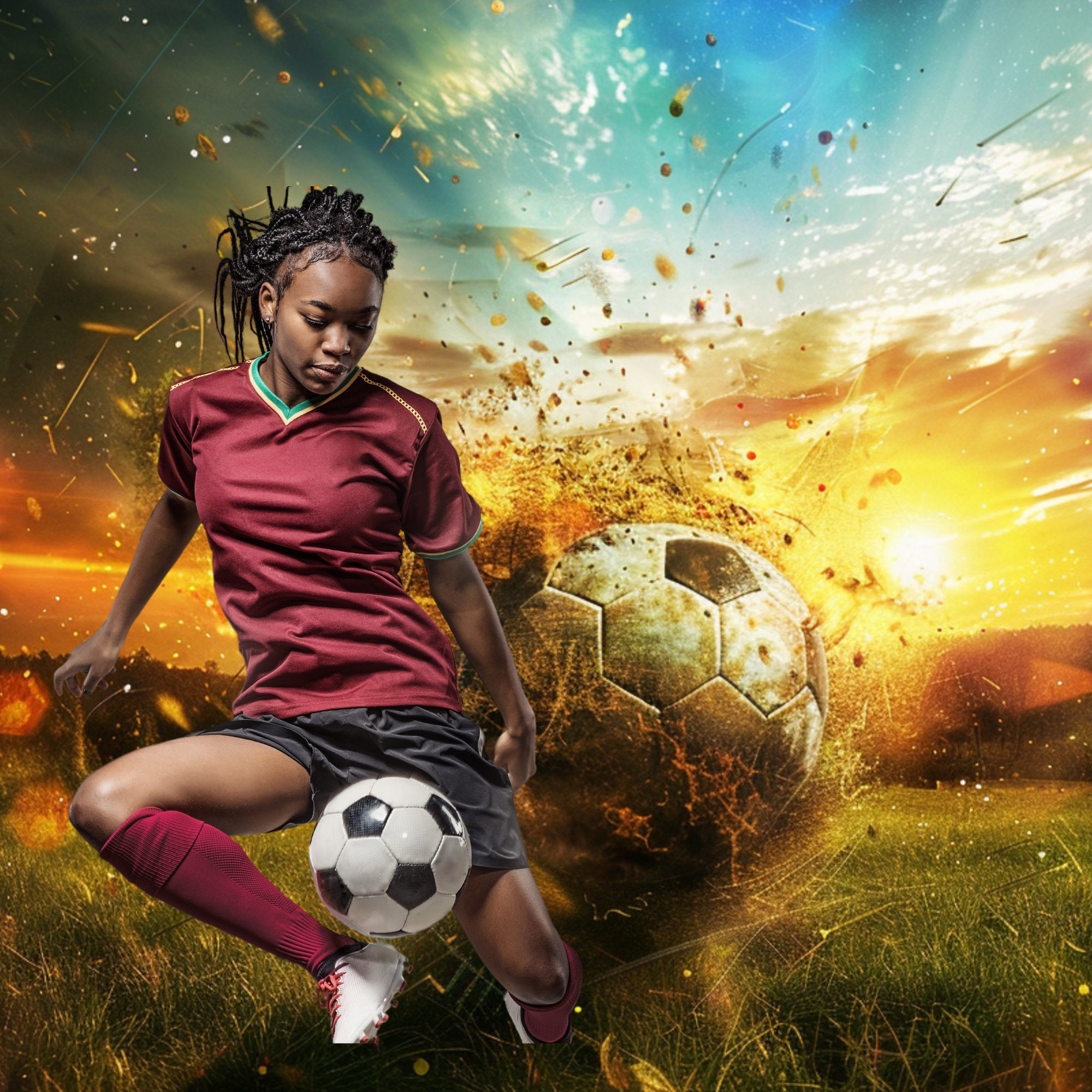 Football / Soccer Photoshop Backdrop | Digital Background for Football ...
